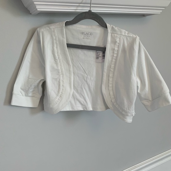 Place | Shirts & Tops | Nwt Girls White Bolero Size Large 12 | Poshmark